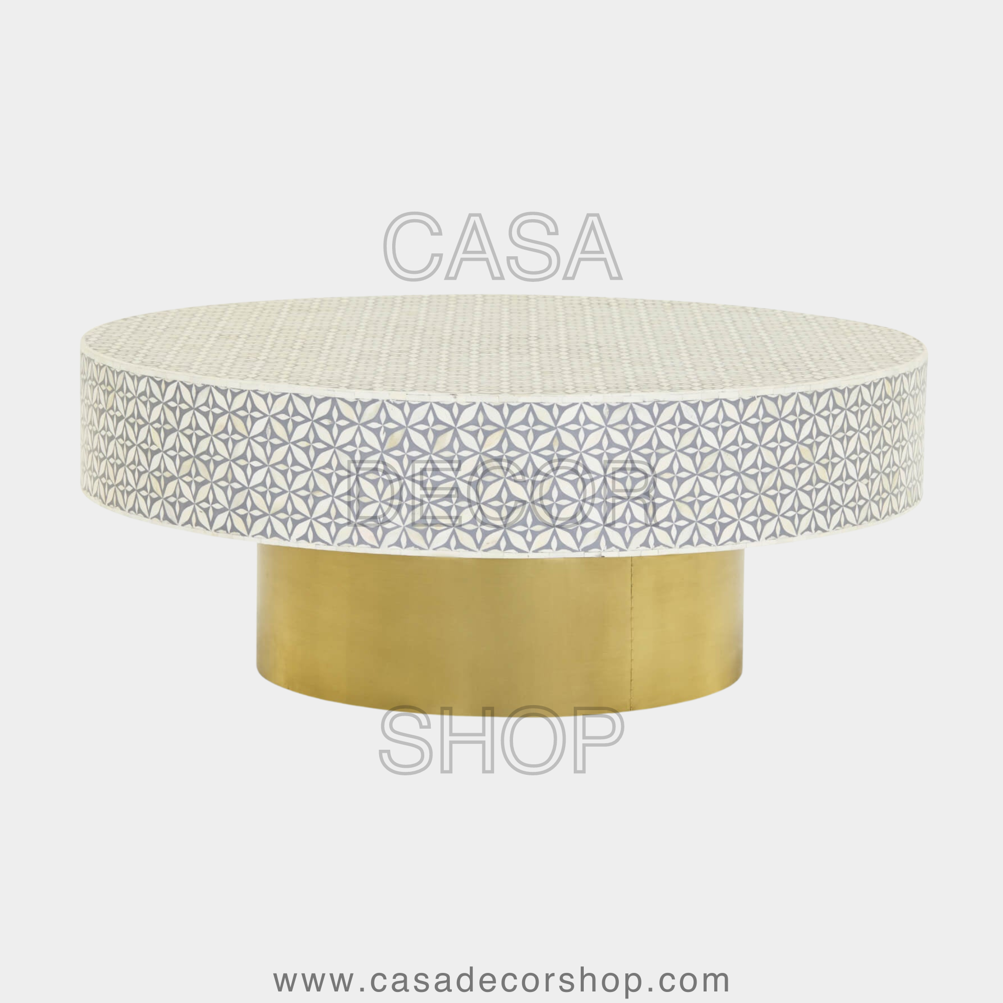 Modern Eye Pattern Round Bone Inlay Coffee Table – CASA DECOR SHOP